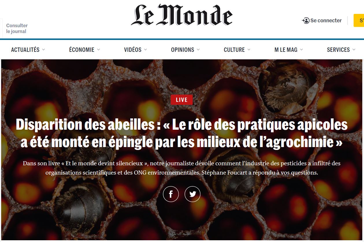 Disparition des abeilles : « Le rôle des pratiques apicoles a été monté ...
